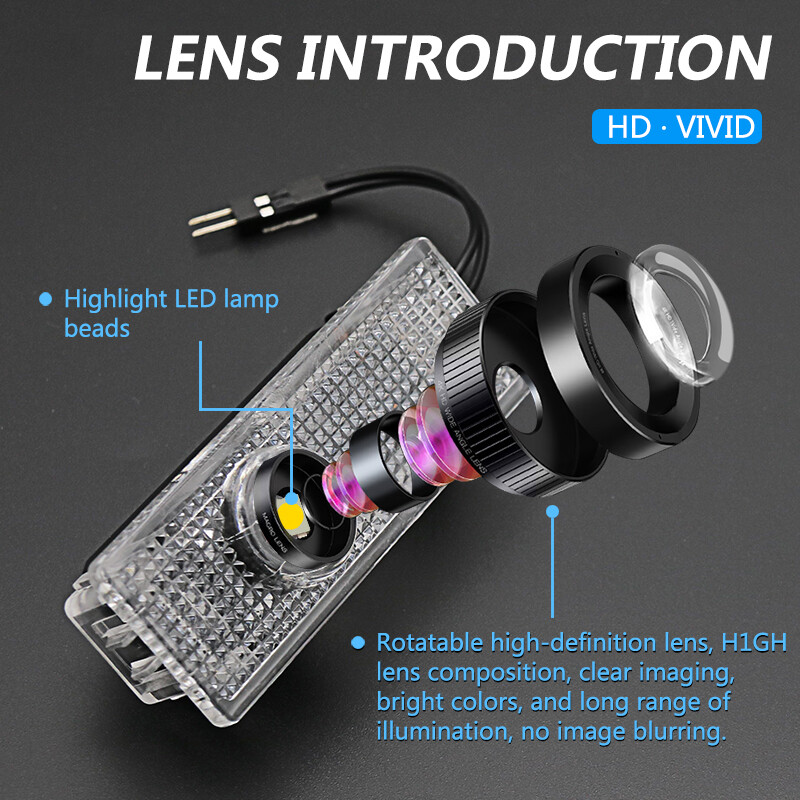 2Pcs LED Car Door Light รถประตูยินดีต้อนรับโปรเจคเตอร์โลโก้ Ghost Shadow Light สำหรับ BMW E81 ...