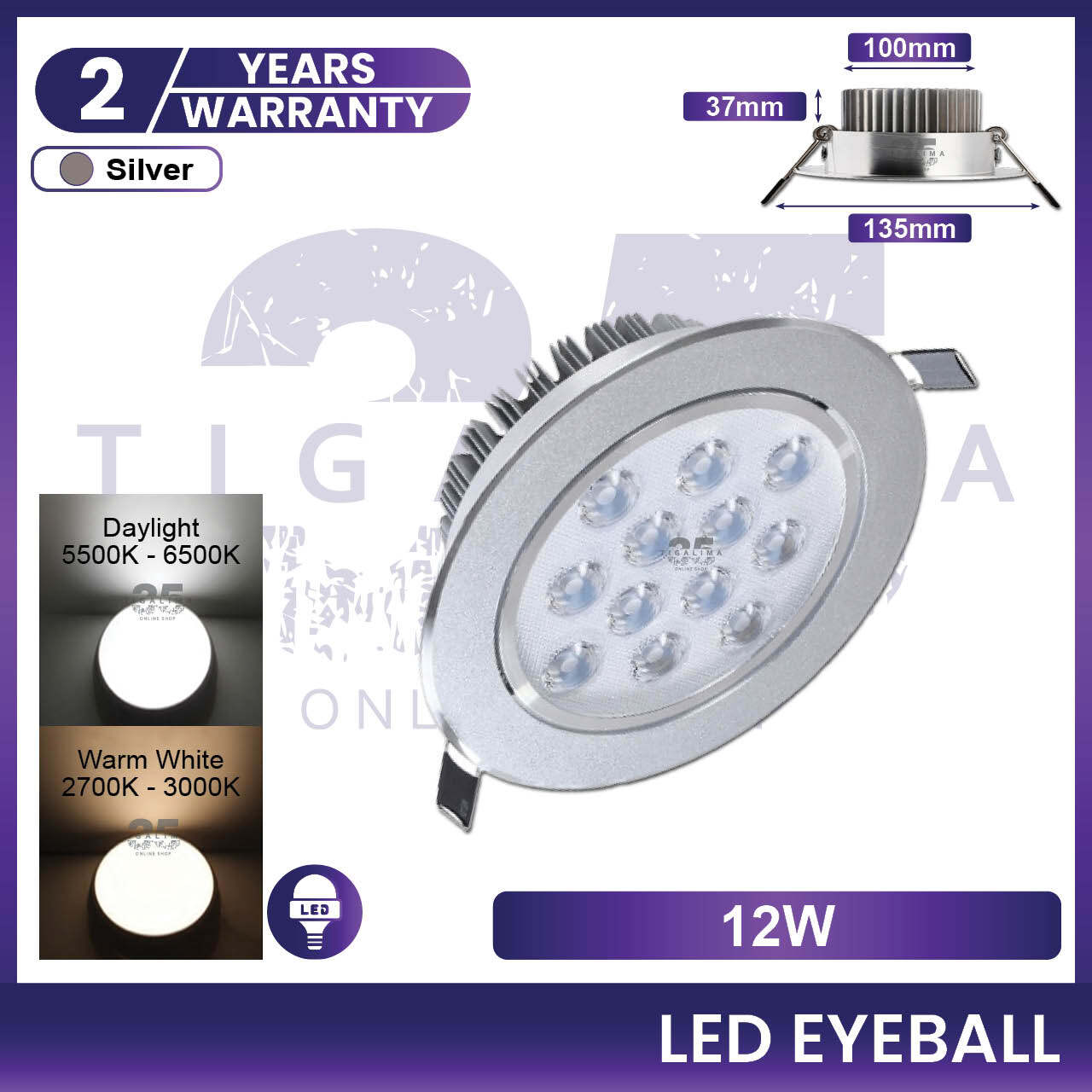 LED Eyeball 3W 7W 12W Recessed Ceiling Downlight LED Spot Eye Ball Bulb ...