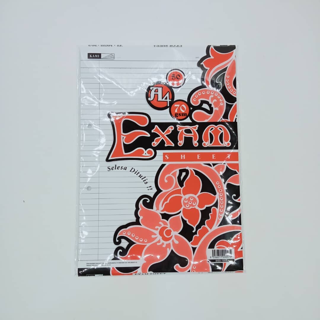 Kami A4 Exam Sheet Test Pad Paper/Kertas kajang 30's /50's /70's/100's ...