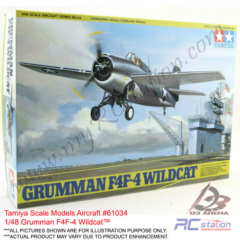 Tamiya Scale Models Aircraft #61034 - 1/48 Grumman F4F-4 Wildcat™ [61034] | Lazada