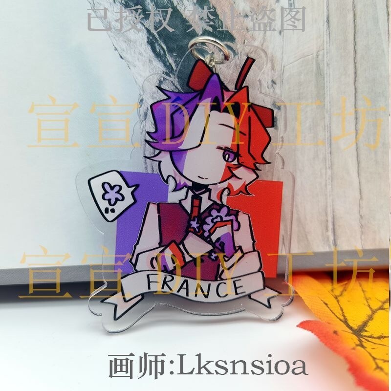 CountryHumans 国拟ch周边五常立牌原创瓷俄德苏瓷美挂件钥匙扣CountryHumans Plan chKey buckle ...