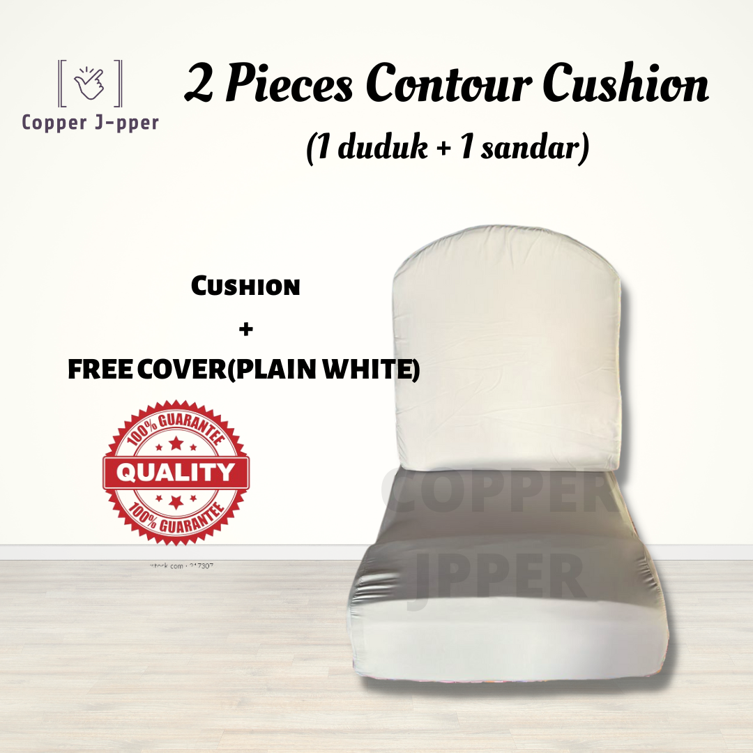 2 Pieces Round Head Sofa Cushion With Cover Standard Size bantal kusyen ...