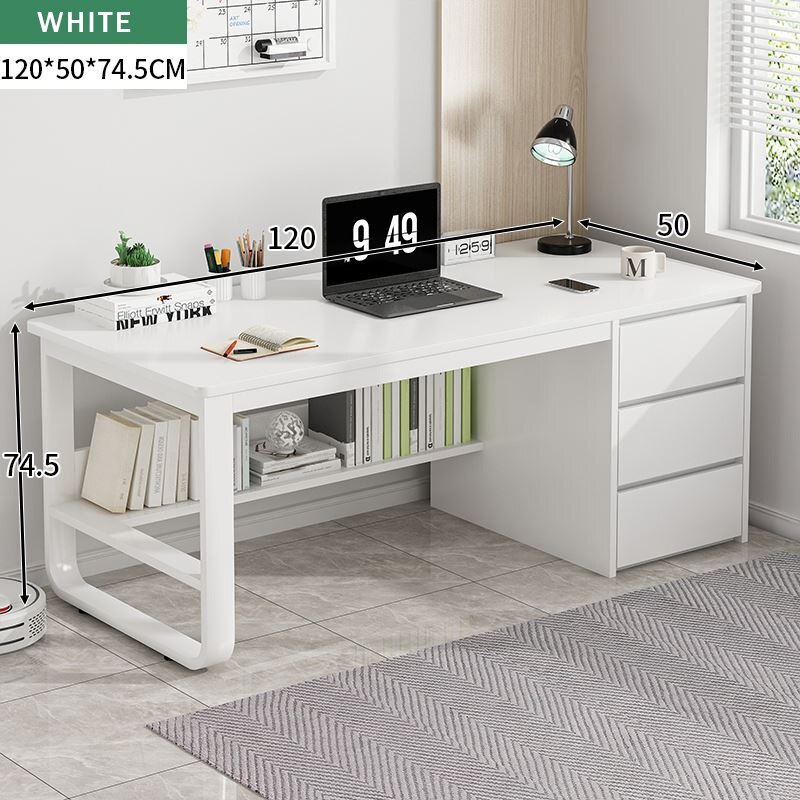 140CM Computer Table Meja Belajar Multifunction Study Table With Drawer ...