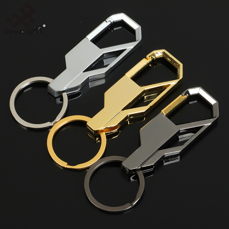 Circle Cool Metal Car Keychain Fashion Creative Key Chain Ring Buckle ...