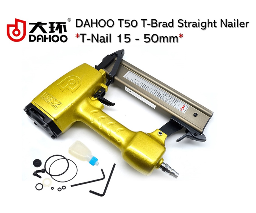 大环 DAHOO T50 Pneumatic T-Brad Straight Nailer / Air Nail Gun For T20 ...