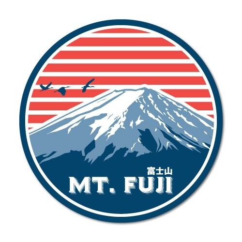 Mt Fuji Round Japan JDM Sticker Decal JDM Car Drift Vinyl Funny Turbo ...
