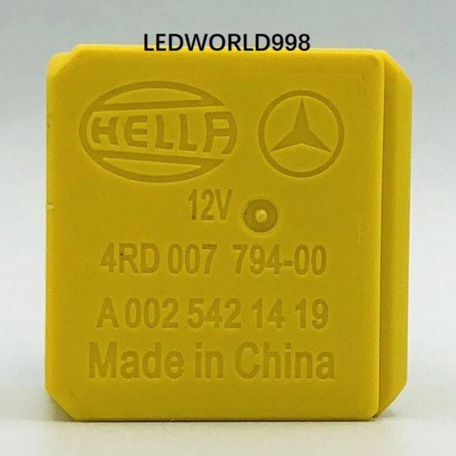 Hella Small Mercedes Benz C Class 4 pin Yellow Multi Purpose Relay 25 ...