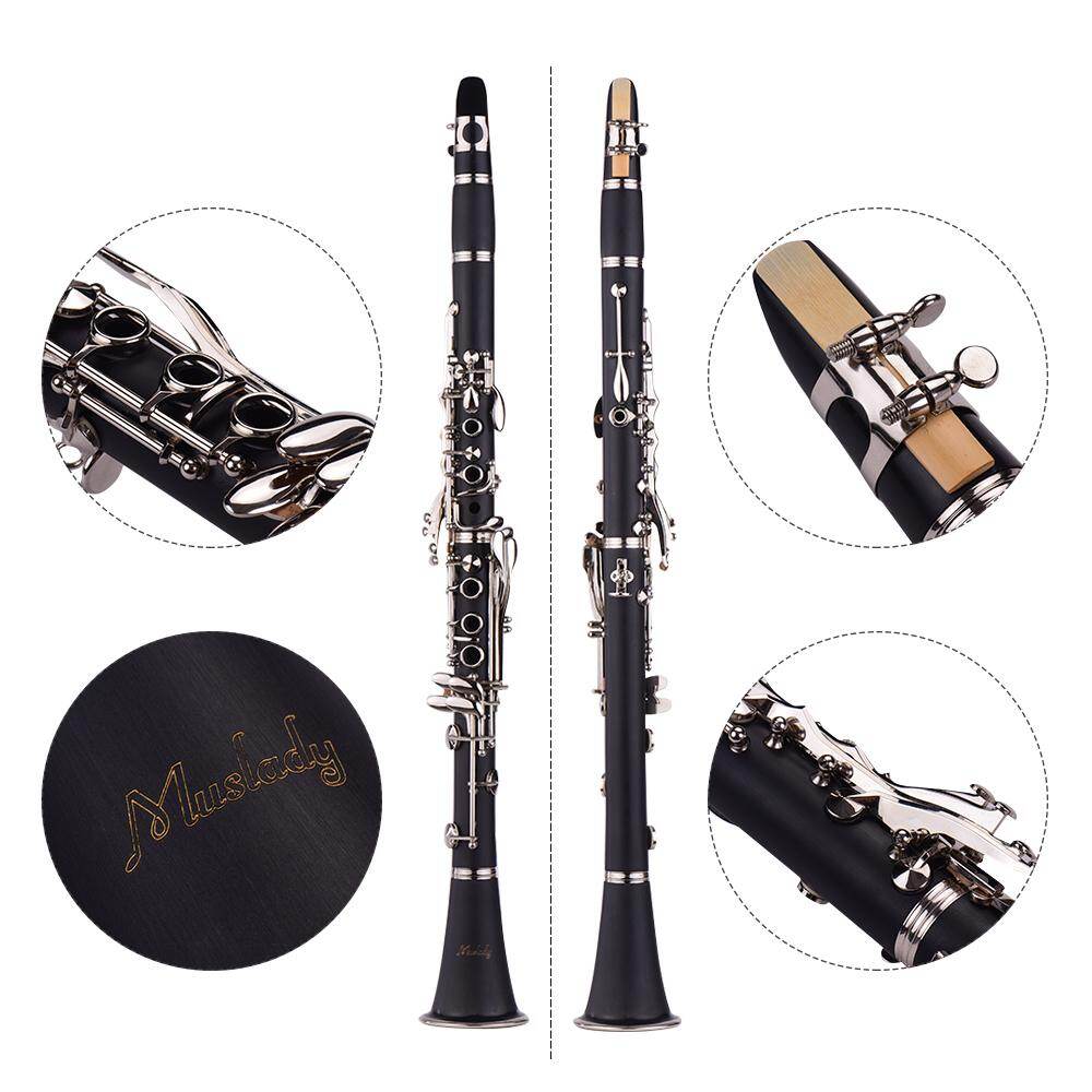 Muslady ABS 17-Key Clarinet Bb FLAT พร้อมของขวัญฟรีสีดำ - Effect Pedal ...