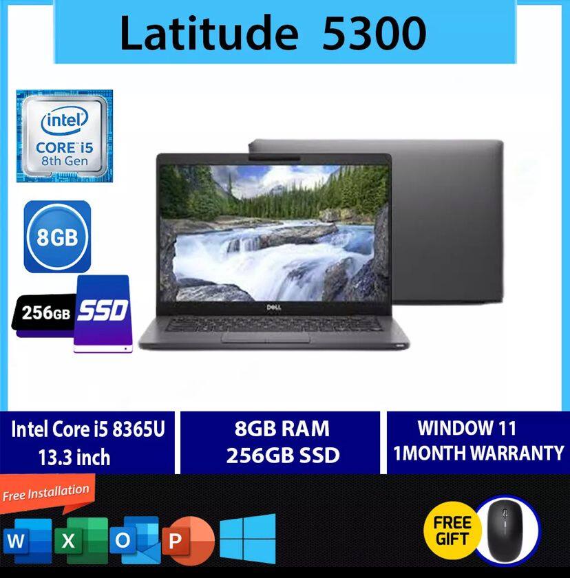 Dell latitude 5300 Intel core i5-8th gen 8GB RAM 256GB SSD 13.3 INCH ...