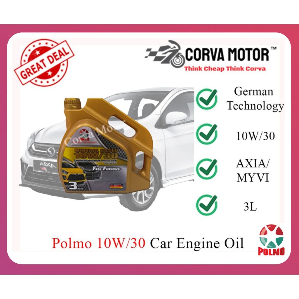 Corva Motor Polmo 10W/30 Car Engine Oil Minyak Hitam Kereta Polmo ...