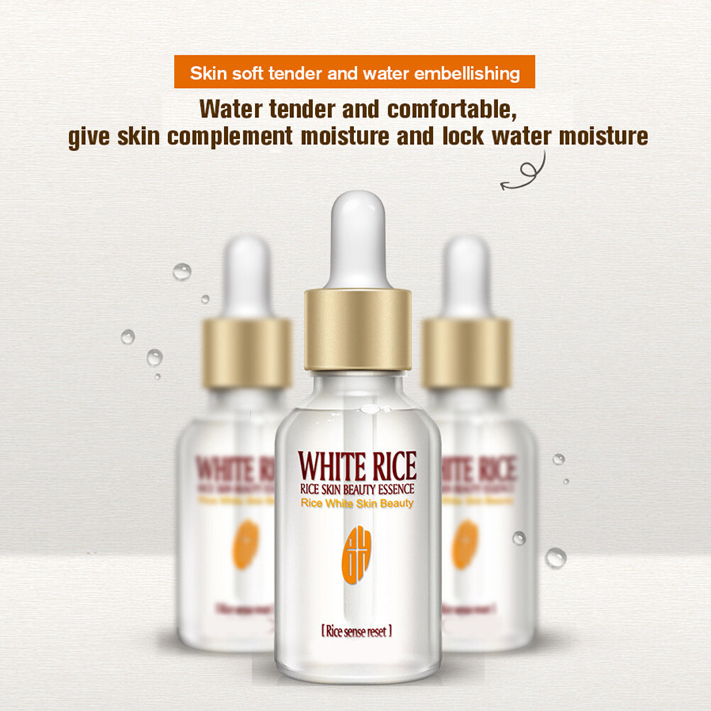 15ml White Rice Whitening Serum Face Moisturizing Cream Anti Wrinkle