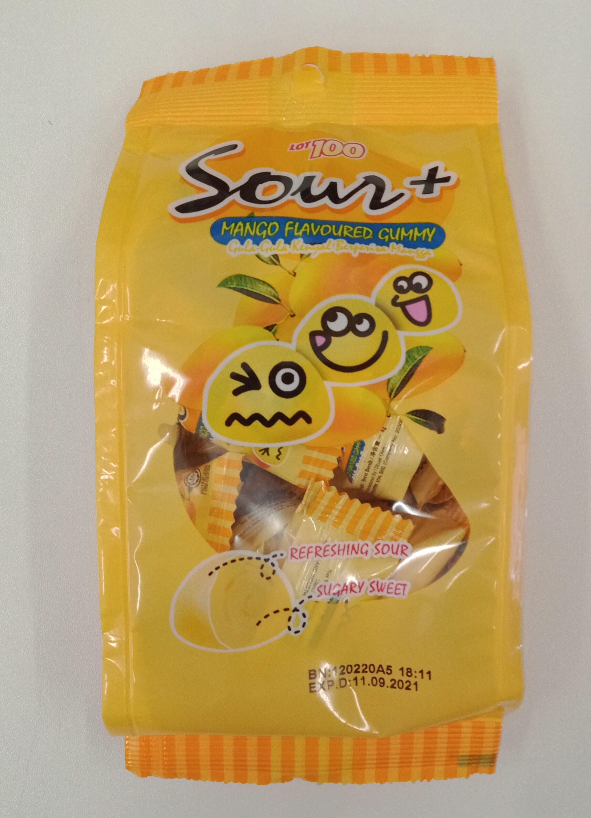 LOT 100 SOUR+ MANGO GUMMY 100G | Lazada