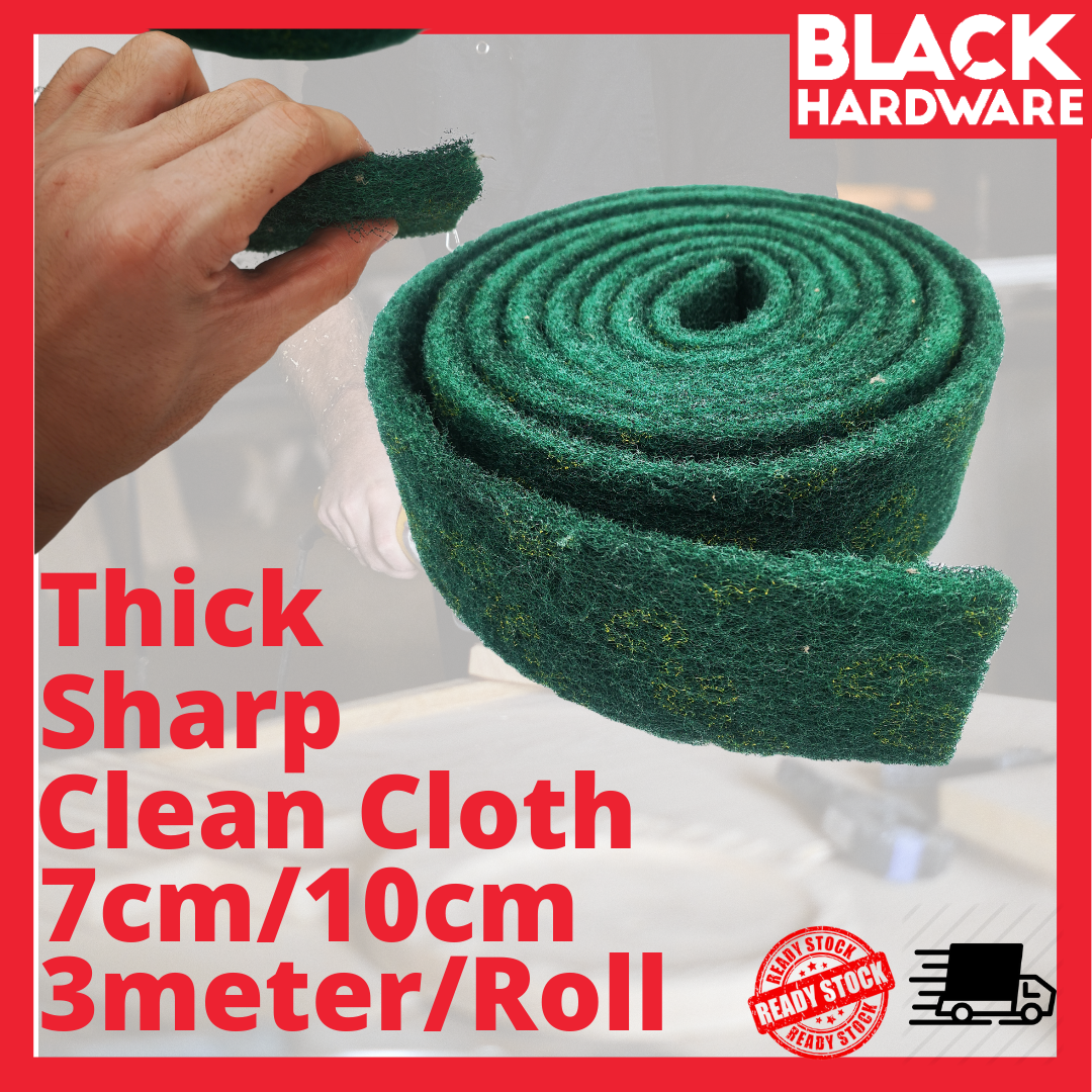 Black Hardware Metal Steel Mop Scrub DishWasher Sponge Pad Kilat Besi ...