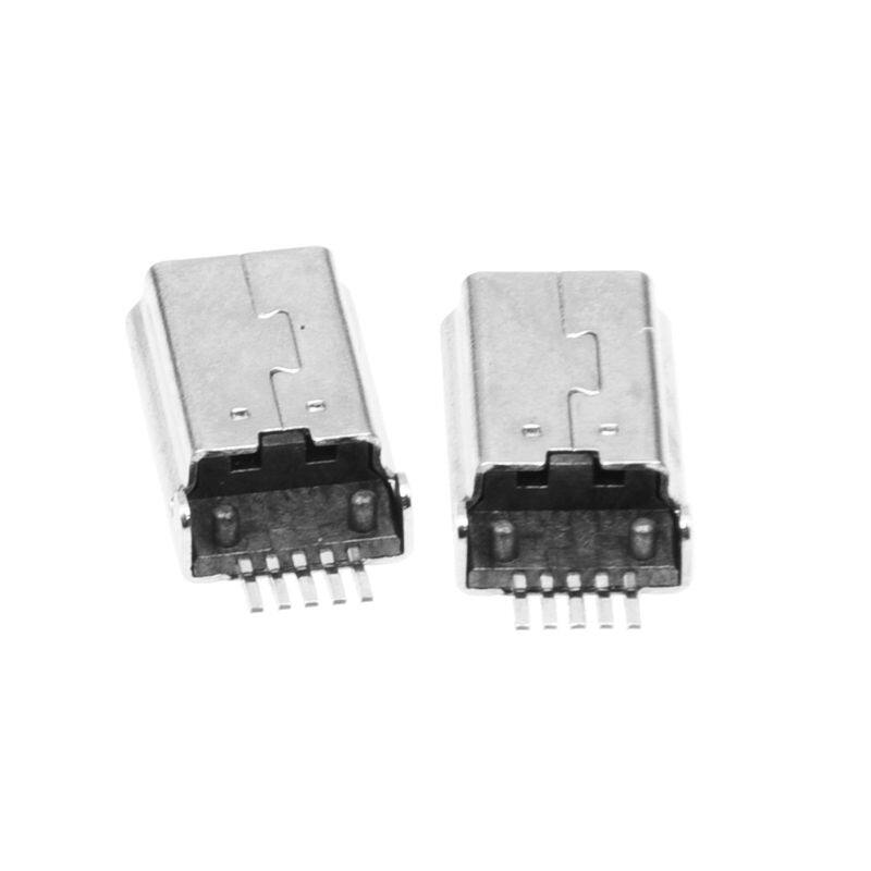 10 Pcs Mini USB Type B Plug Male 180 Degree 5-Pin SMD SMT Solder Jack ...