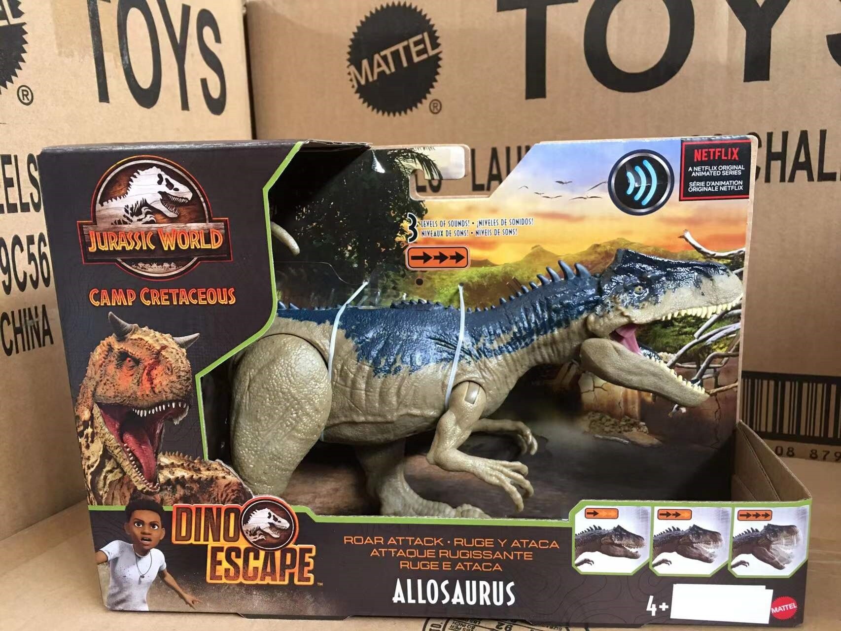 Mattel Jurassic World sound effect roar dinosaur Baryonyx children boy ...