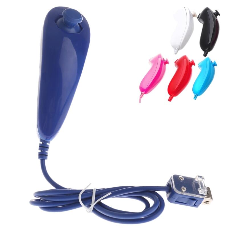 Narsta For Nintendo Wii Game Controller Joystick Left Hand Curved Game Handle Controller Nunchuk ...