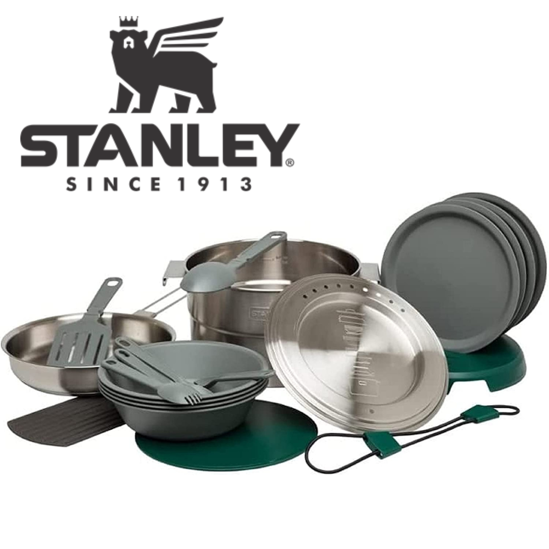 (READY STOCK) Stanley Base Camp Cook Set for 4, 21-Pcs Camping Compact ...