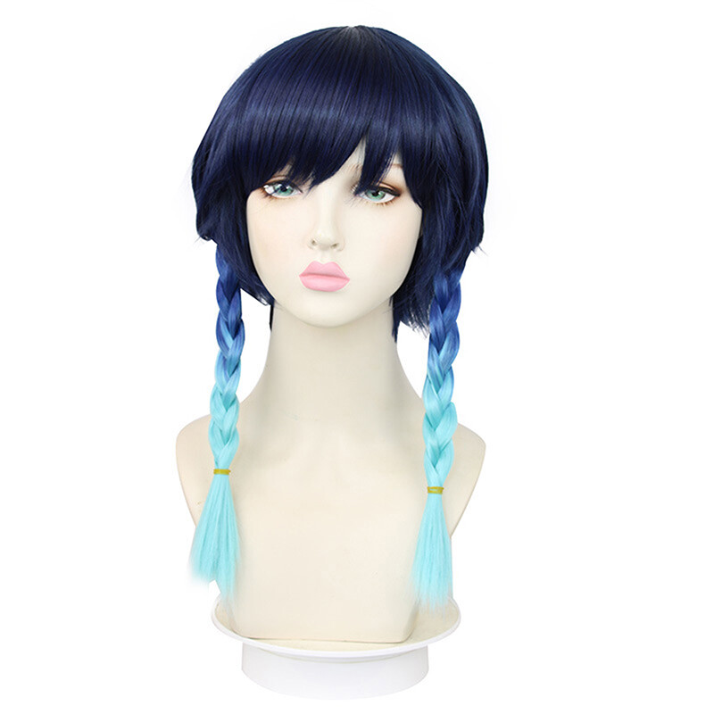 VEW8 Genshin Impact Cosplay Venti Wig Blue Wig Cosplay Anime Wigs ...