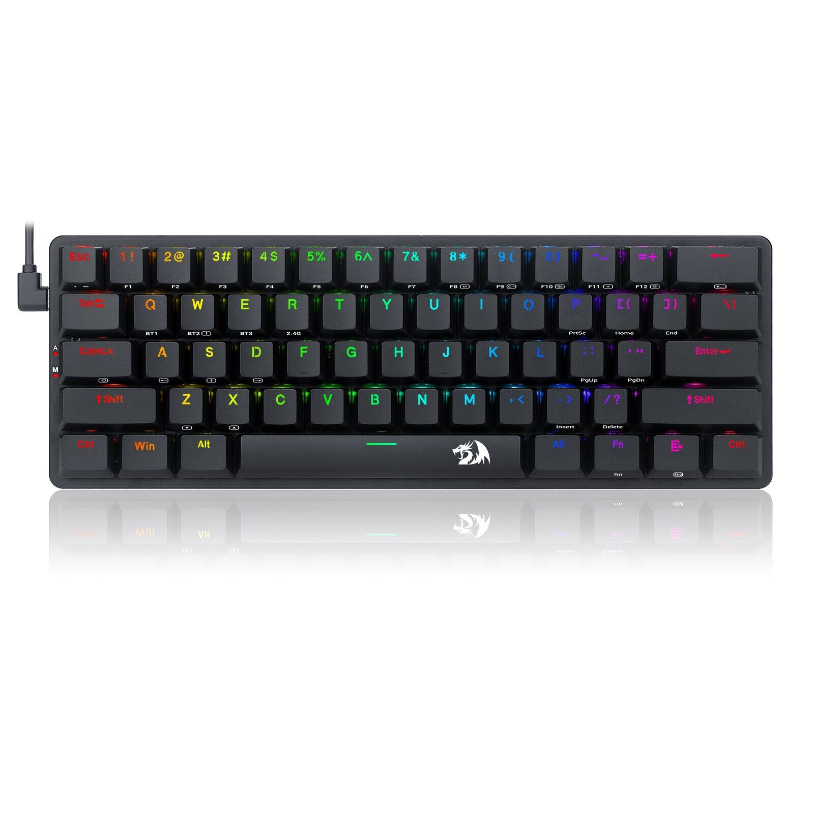 REDRAGON K615P-KBS Elise Pro Mechanical Keyboard Wireless Bluetooth Tri ...