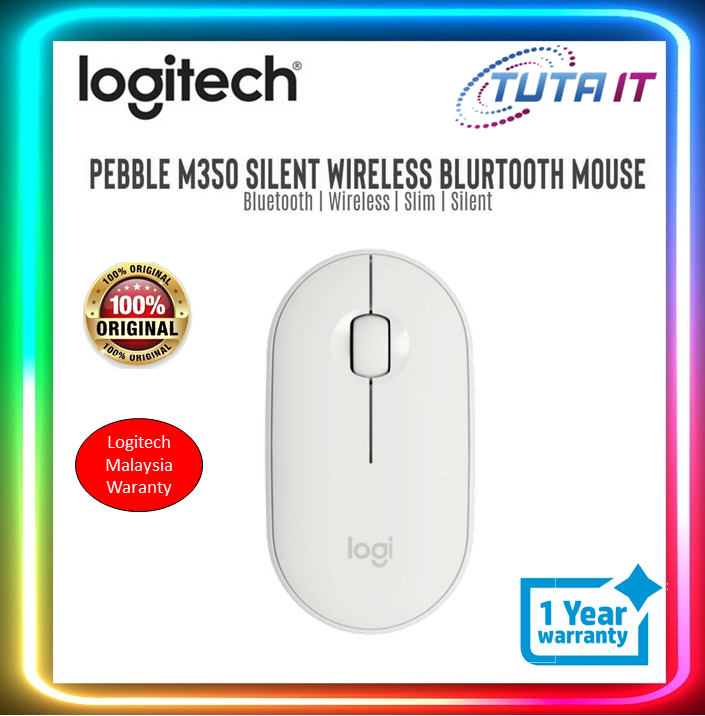 Logitech M350 Pebble Slim&Slient Wireless Bluetooth Mouse Optical ...