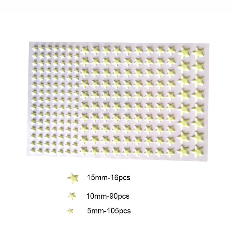 Glow in The Dark Stickers / Luminous Moon Earth Stars 3D Bubble Wall ...