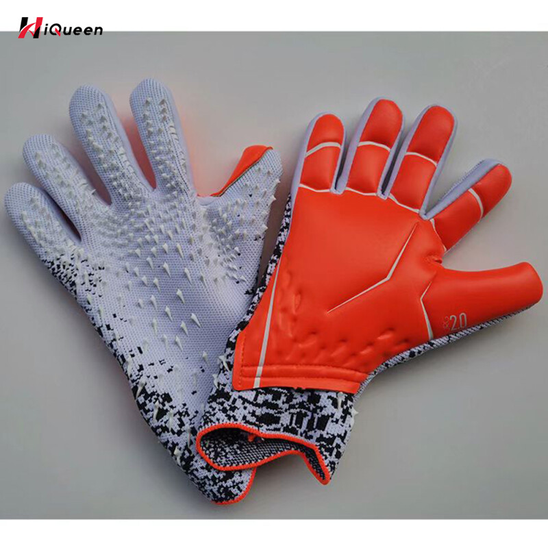 HIQueen 1คู่น้ำยางมืออาชีพฟุตบอลผู้รักษาประตูถุงมือหนาลื่นทนต่อการสึก ...