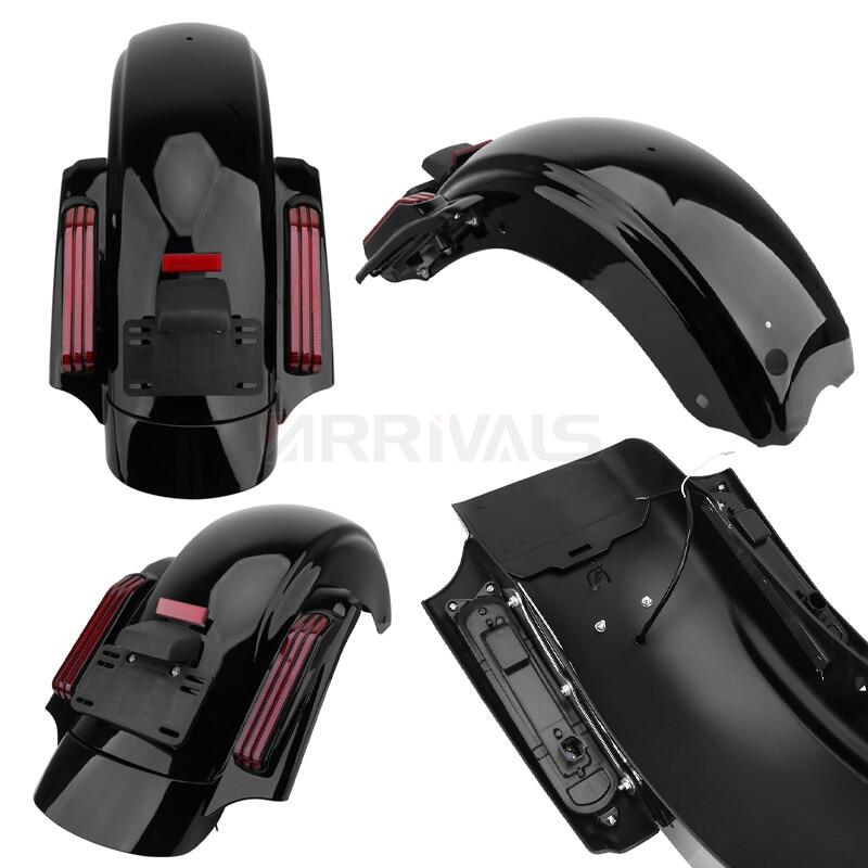 Motorcycle LED CVO Style Rear Fender System Extension Fascia Set For ...