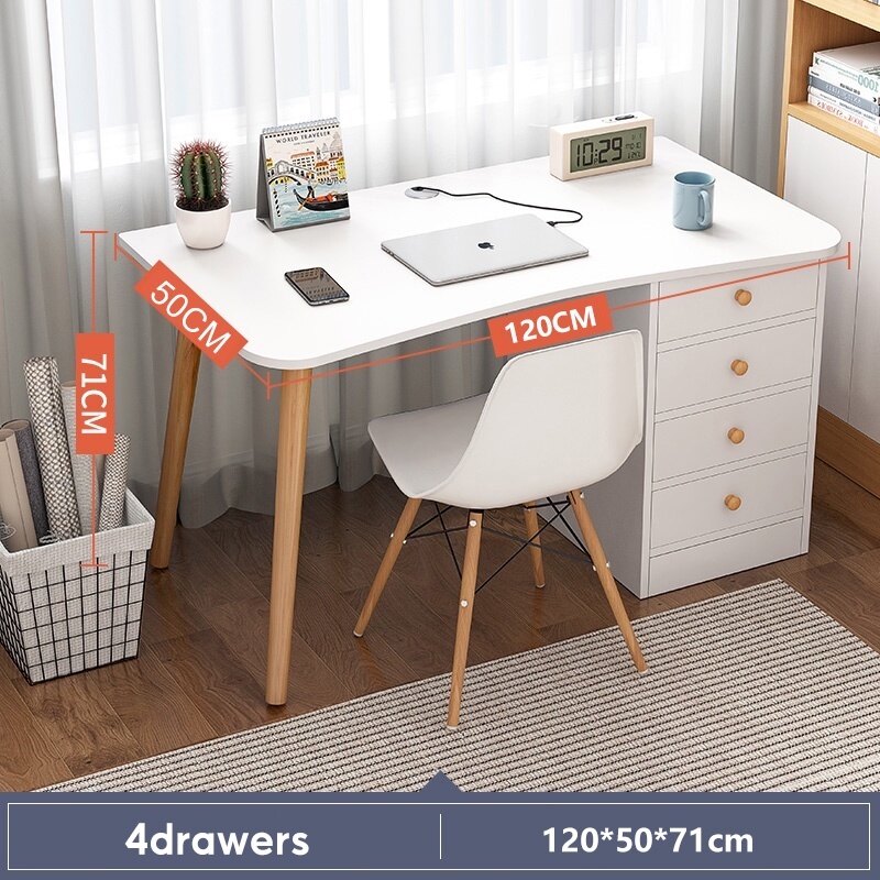 LALA 120CM Study Table with Drawer Cabinet Computer Table Meja Belajar ...