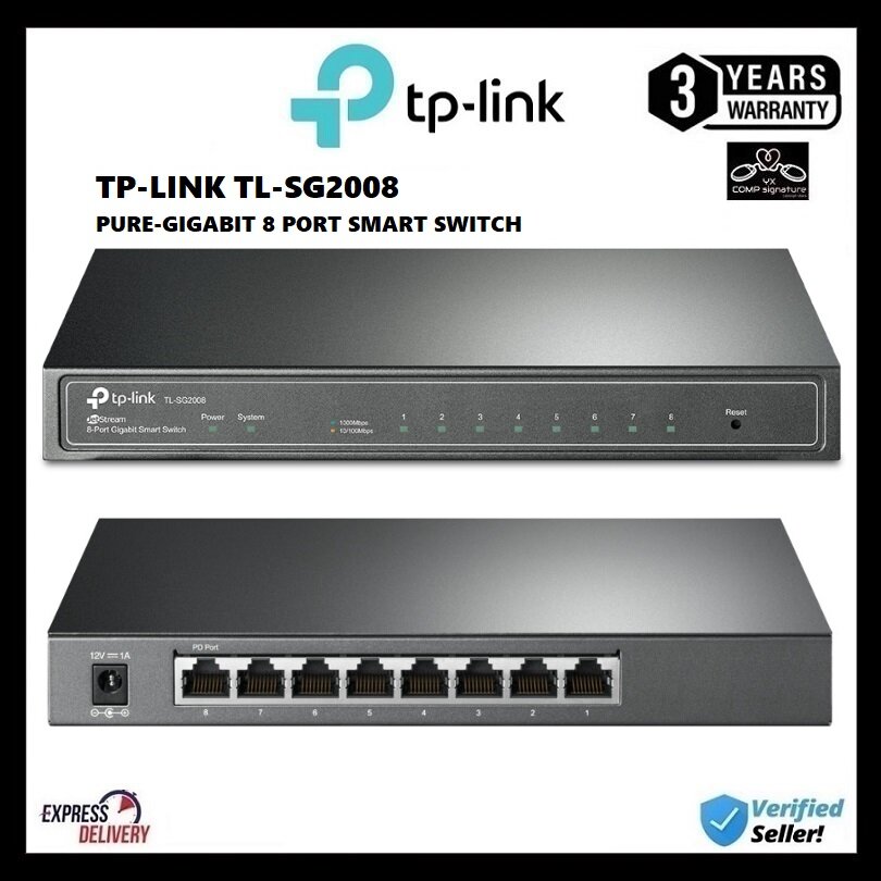 TP-LINK TL-SG2008 PURE-GIGABIT 8 PORT SMART SWITCH | Lazada