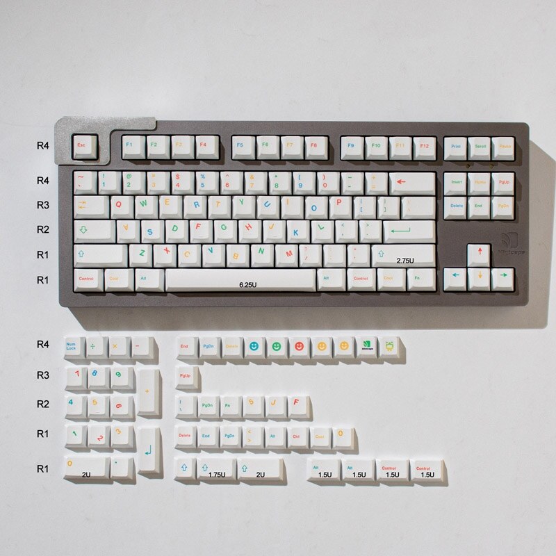 Personality 136 key children’s simplicity smiling face keycaps Cherry ...