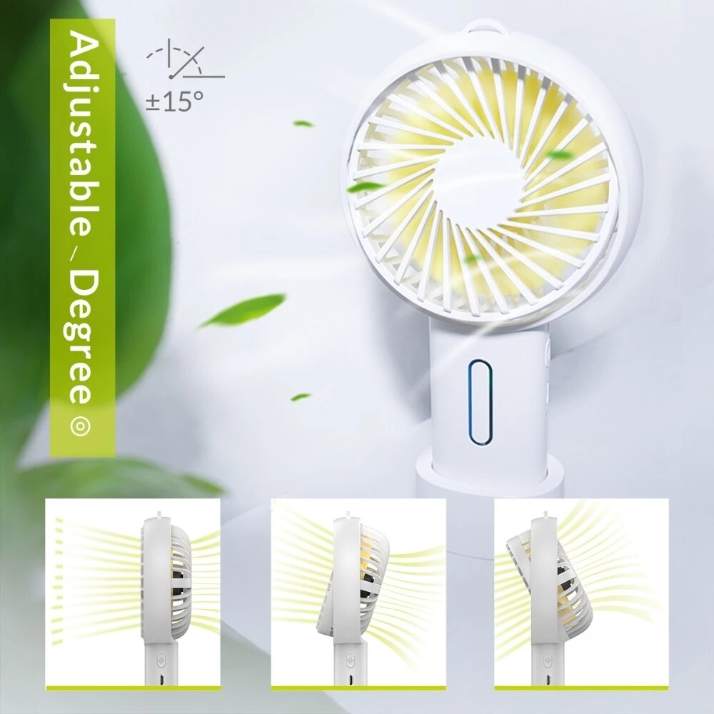 Mini Handheld Fan Portable Hanging Neck Fans Usb Rechargeable Battery ...