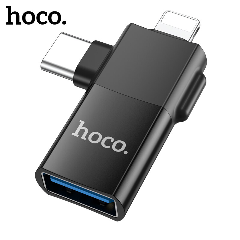 HOCO UA17 iOS /Type C Male To Micro USB female 2-in-1 adapter for ...