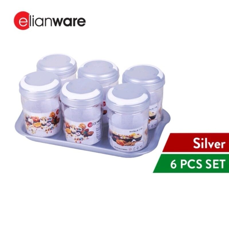 [Ready Stock] HICOOK Elianware E-1712/1188 6 Pcs 740ml Raya Round Food ...