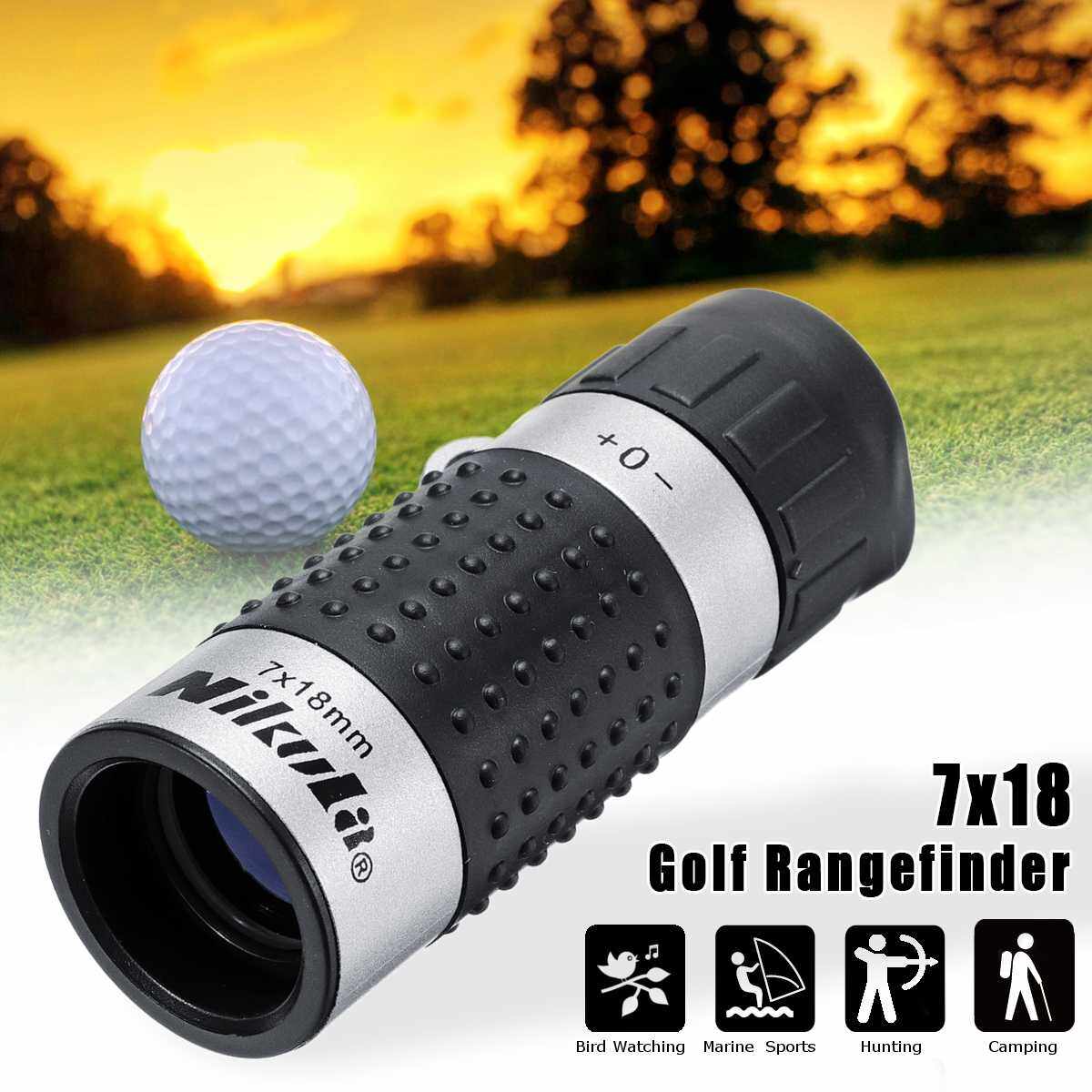 7X18 163M/1000M Golf เครื่องเรนจ์ไฟนเดียวเครื่องวัดเมตร Finder กล้องส่องทางไกลกระเป๋า-ช่วงขอบเขต ...