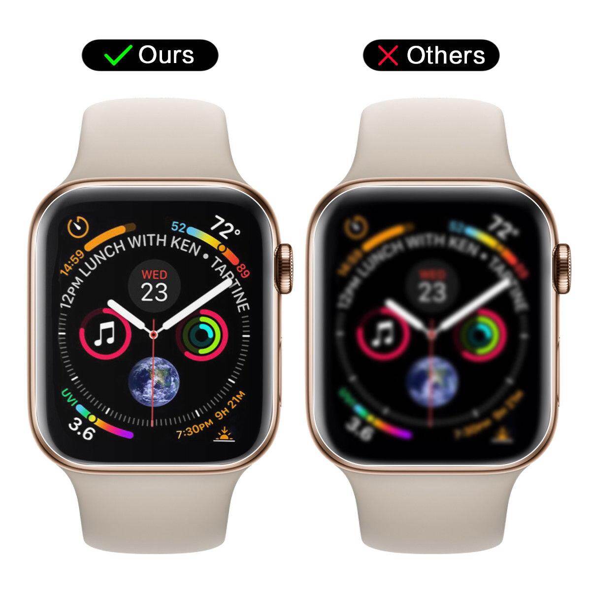 [SONGFUL] 2ชิ้นเข้ากันได้กับ Apple Watch Series 4 3 2 3D เต็มฝาครอบ ...