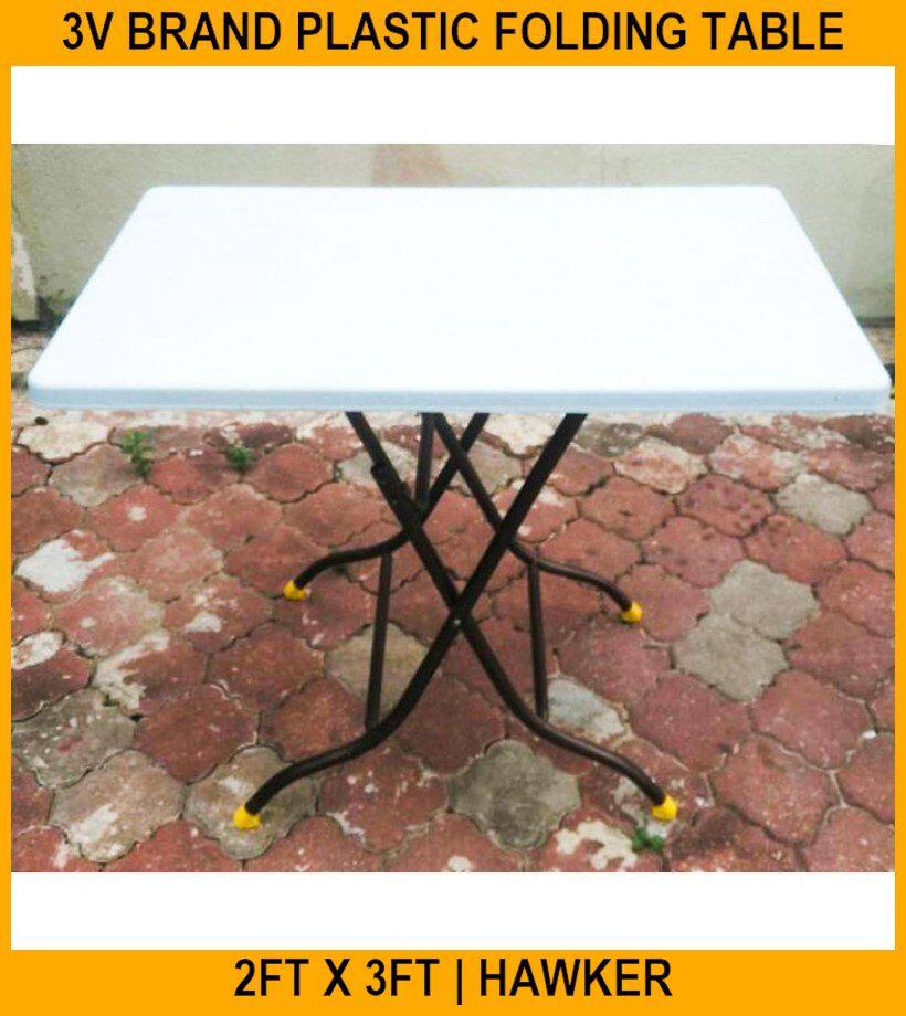 3v Brand Plastic Folding Table 2ft X 3ft | Hawker Table | Rectangle ...