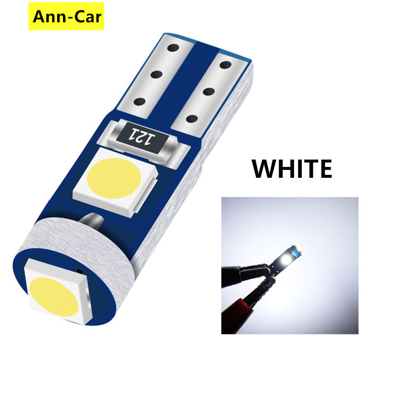 Ann-】1Pcs T5 3SMD 3W 12V รถเมตรหลอดไฟภายในรถแดชบอร์ดอัตโนมัติด้านข้างรถหลังคาโคมไฟ3030ไฟ LED 12V ...