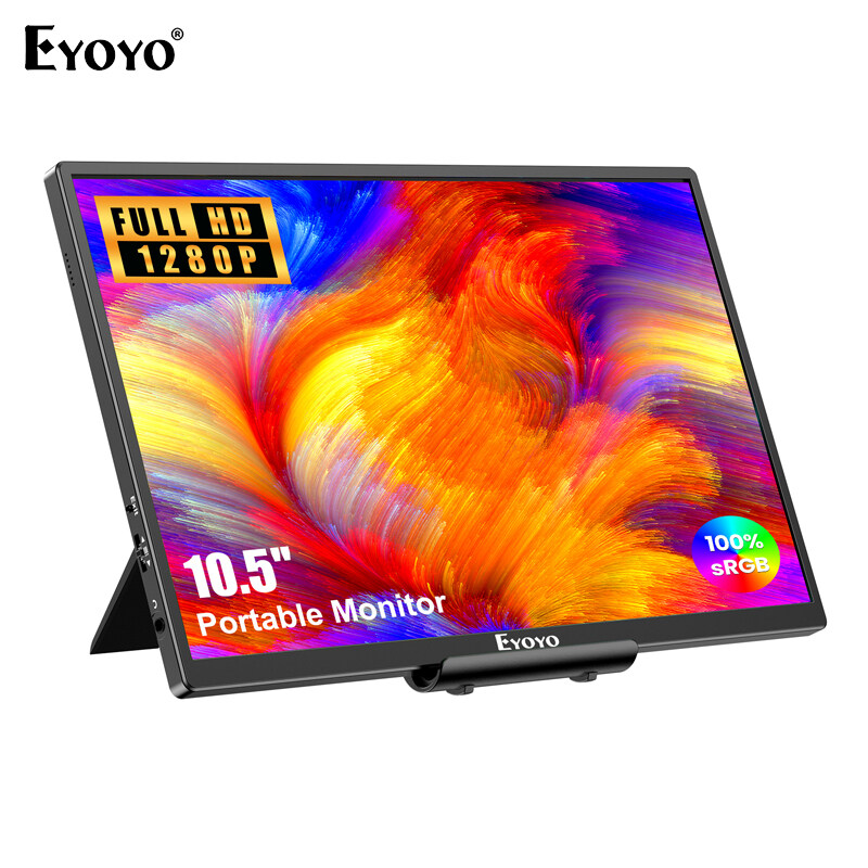 Eyoyo Portable Monitor for Laptop, 10.5 Inch Small Monitor 1920x1280 ...