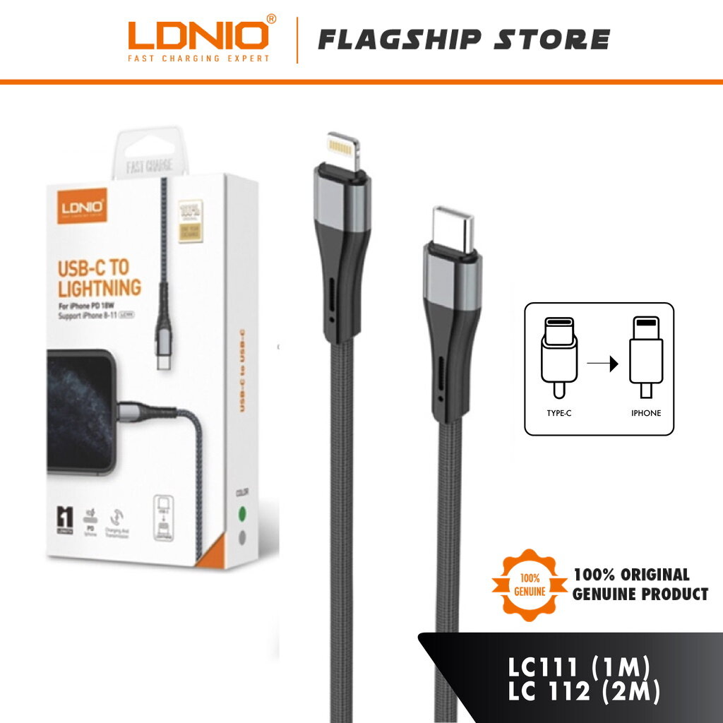 Ldnio Lc111 1 Meter Lc112 2 Meter Type C To Lightning Cable 3