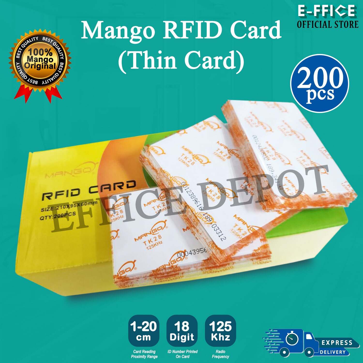 Effice Depot - Original MANGO RFID Thin Card Proximity ID 125Khz | Lazada