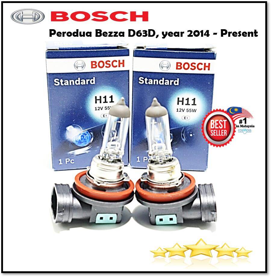 Bosch Headlamp HeadLight H11 Light Bulbs for Perodua Bezza D63D, year ...