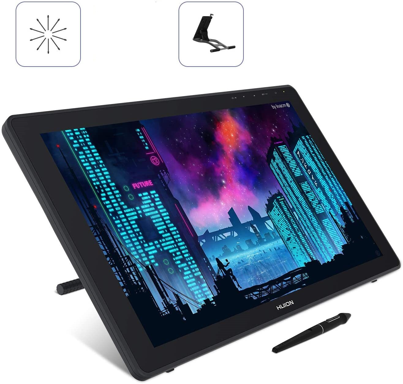 【HUION OFFICIAL STORE】HUION Kamvas 22 Graphics Drawing Monitor Android ...