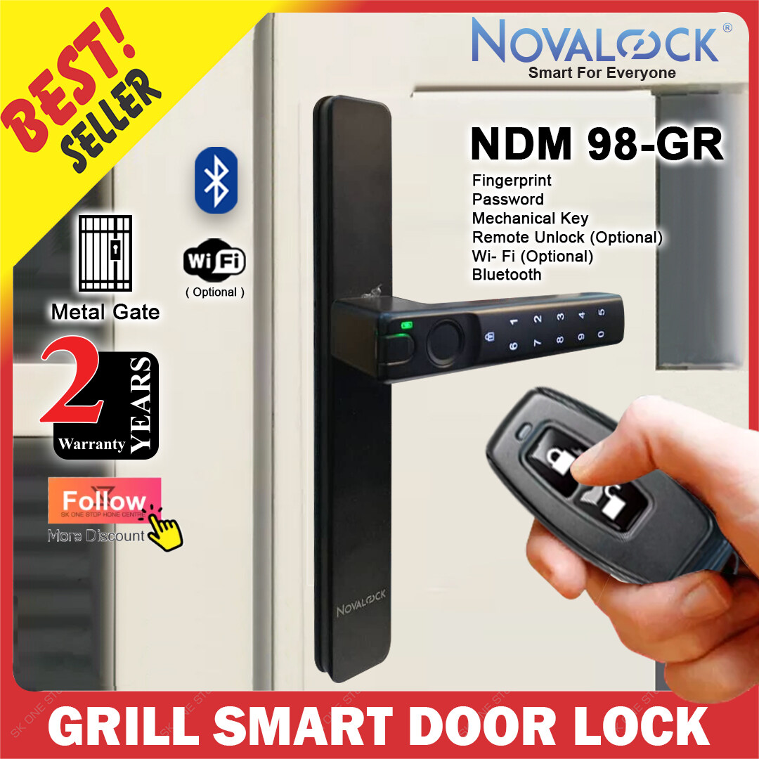 Novalock NDM98GR Smart Grill Door Lock with Remote Control (DUAL ...