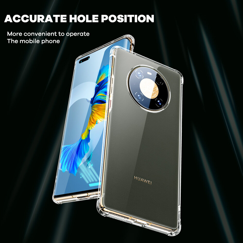 SmartDevilโปร่งใสถุงลมนิรภัยโทรศัพท์เคสสำหรับหัวเหว่ยMate40 Mate30pro Mate50 Pro P40 P40pro ...