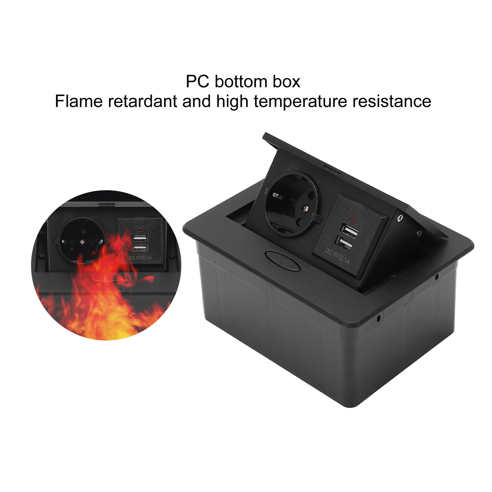 Desktop Socket Dual USB Port Bounce Table Power Strip Waterproof ...