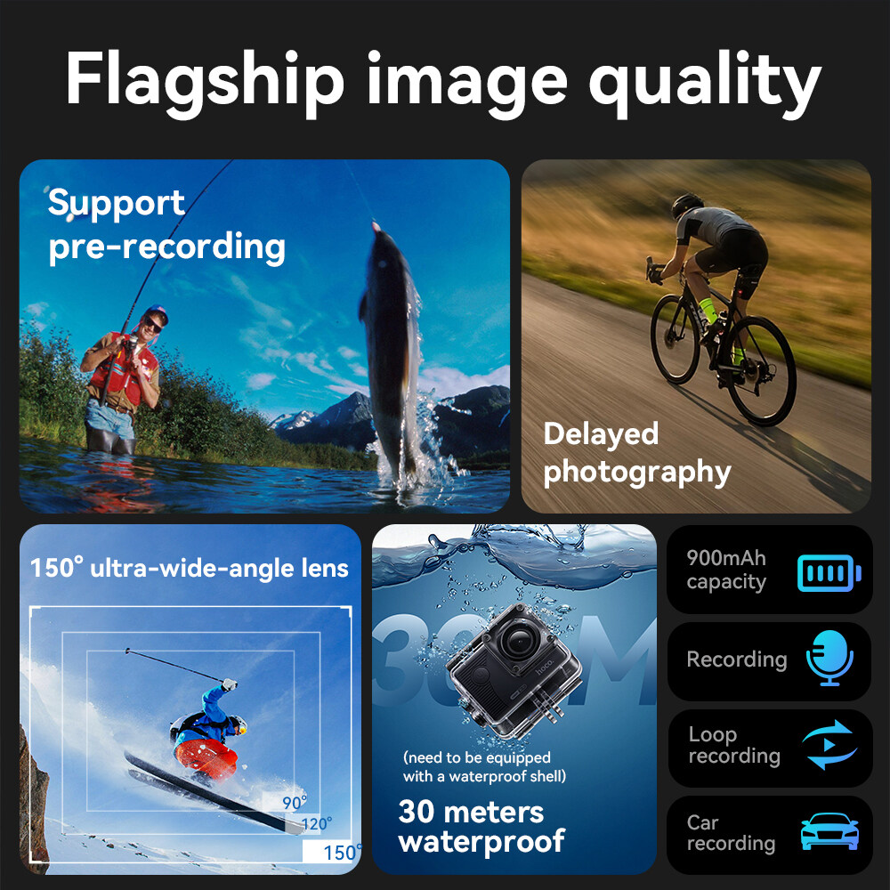 Official 24 Hours DeliveryHoco DV100 Sports Camera Waterproof 2.0 inch ...