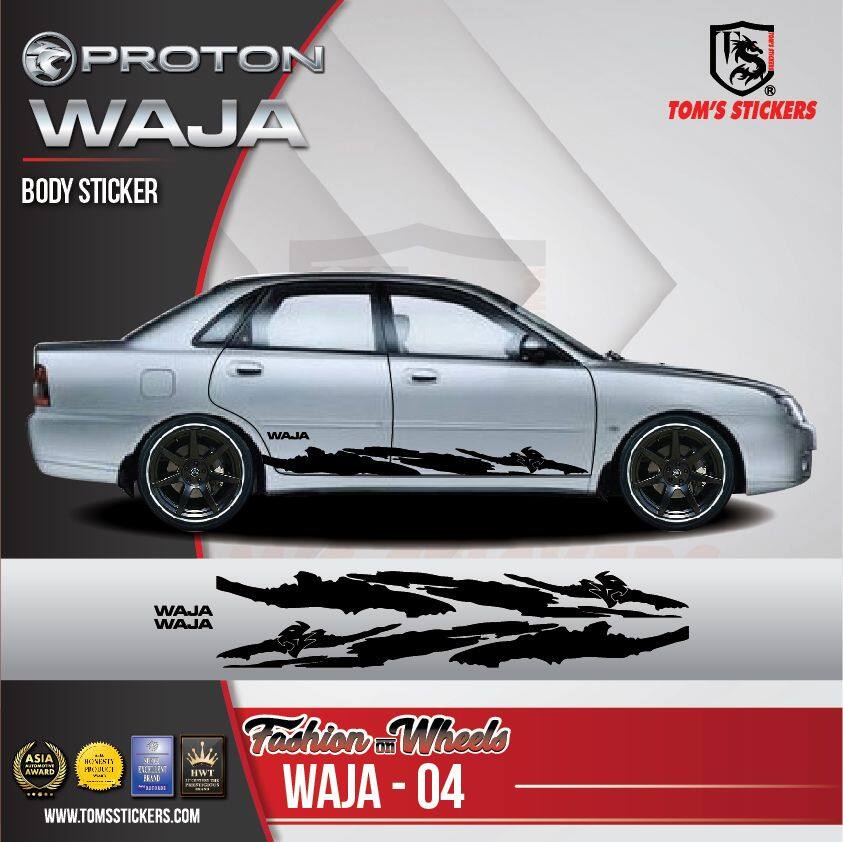 👍 PROTON WAJA CAR BODY STICKERS SET WAJA - 04 | Lazada