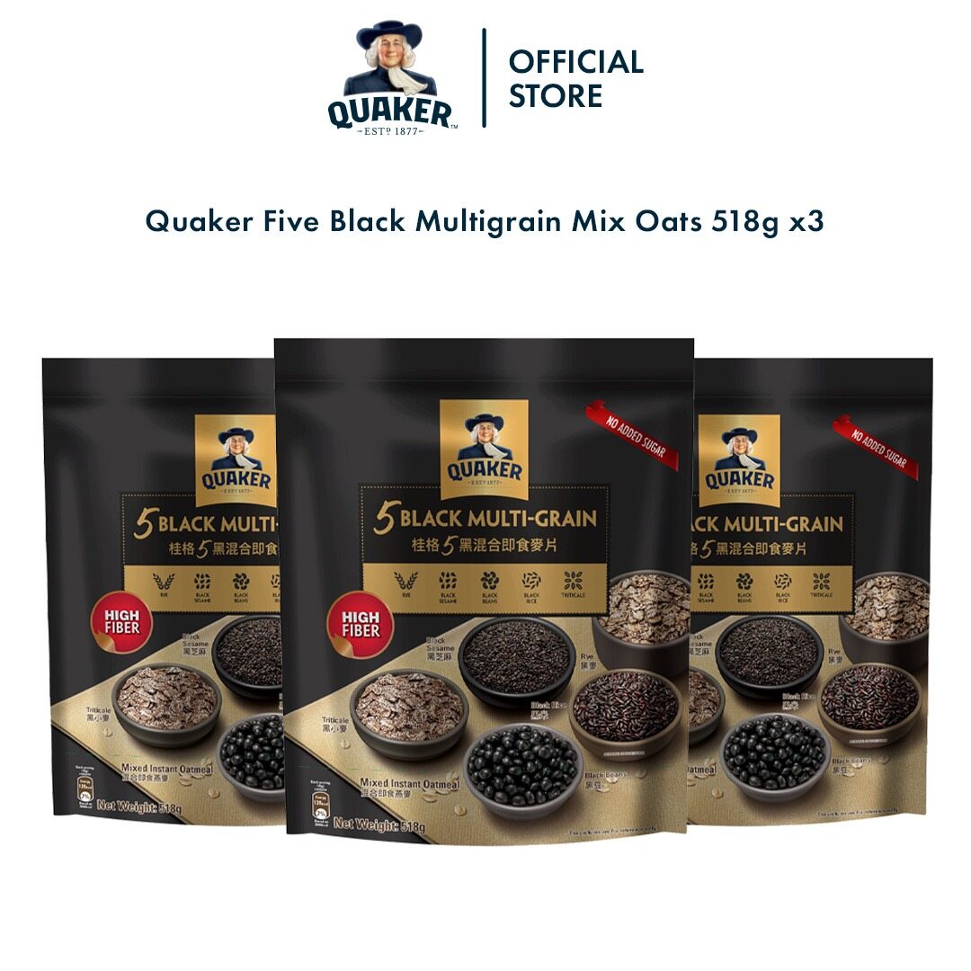 [Bundle of 3] Quaker 5 Multigrain - Black, Red, White & Chia | Lazada
