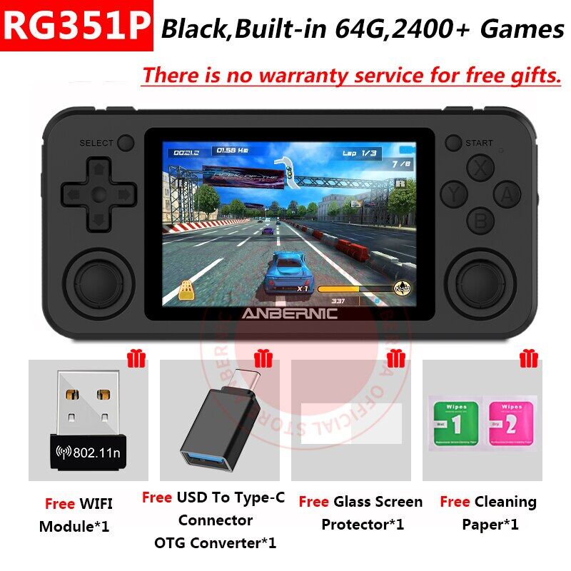 RG280V 350P RG351P ANBERNIC Retro Game RG350M Linux System PC Shell PS1 ...
