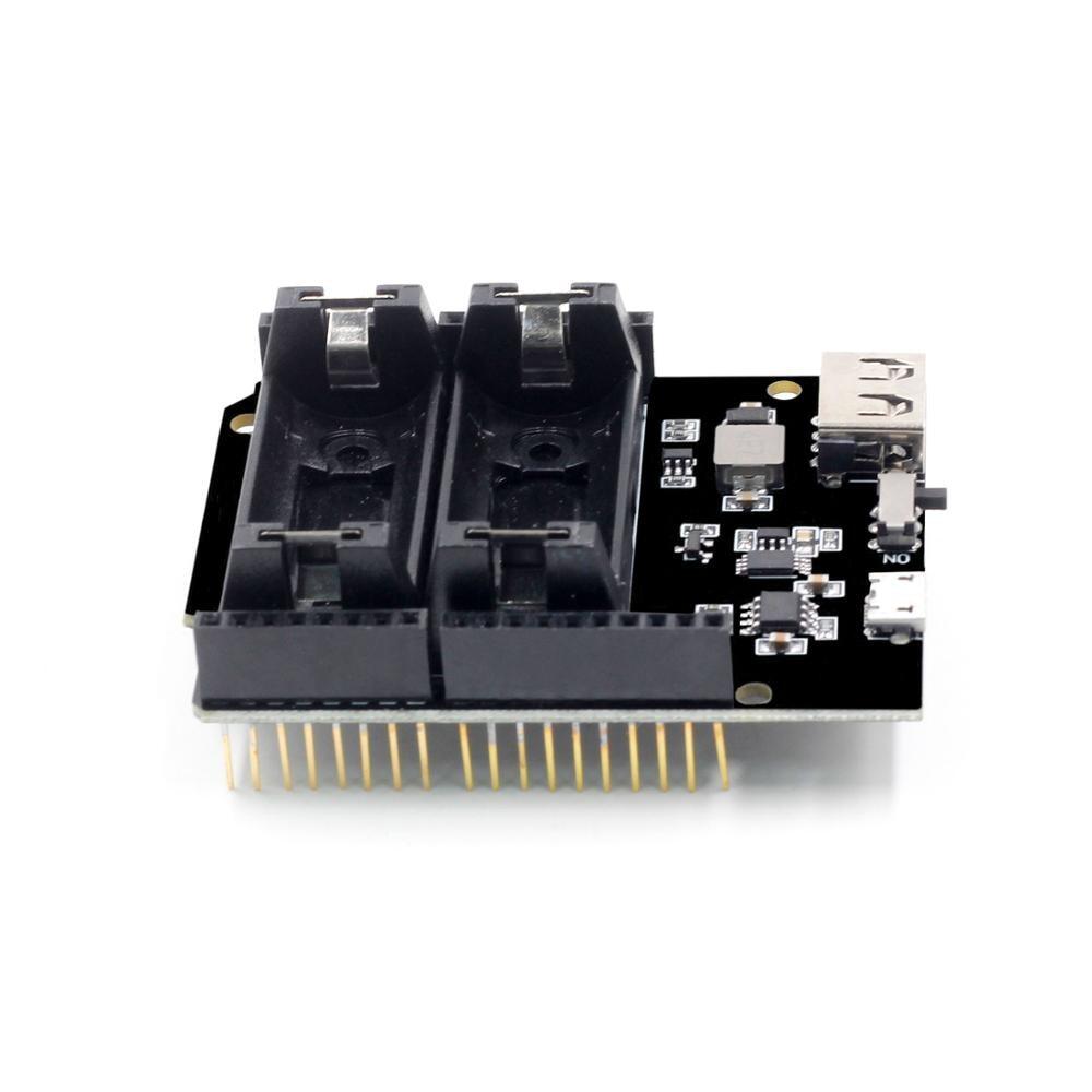 ESP8266 ESP32 Rechargeable Dual 16340 Lithium Charger Shield Module for Arduino UNO R3 Board ...
